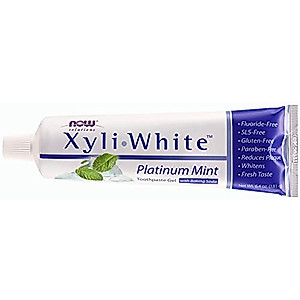 NOW Solutions, Xyliwhite™ Toothpaste Gel, Platinum Mint, Cleanses and Whitens, Fresh Taste (Pack of 2)