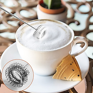 Milk Frother Handheld, USB Rechargeable Milk Frothers, Coffee Frother Electric, 3 Gear Adjustable Mini Foamer for Latte, Cappuccino, Hot Chocolate Black