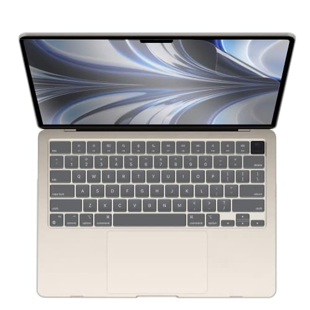 IBENZER Compatible with M2 2023 2022 MacBook Air 13 inch case, Model A2681, Hard Shell Case & Keyboard Cover & Screen Film& Type-C Adapter for New M2 Mac Air 13.6 in, Crystal Clear, AT13-KK-CYCL+2TC