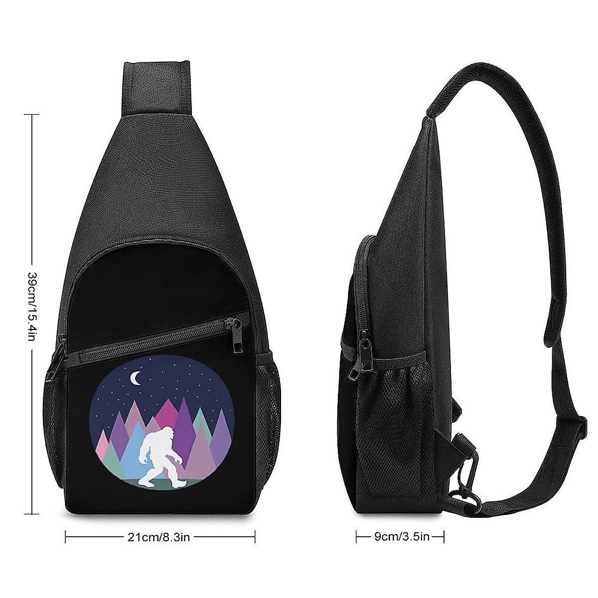 FunnyStar Mutli Color Forest Bigfoot Sasquatch Sling Bag Crossbody Backpack Shoulder Chest Daypack For Travel Hiking