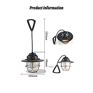 ALSODI Outdoor Camping Light, Extra-Long Endurance Lanyard Camping Light, Adjustable Brightness Tent Atmosphere Retro Hook Lantern