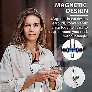 TITACUTE Wired Earbuds 3.5mm Jack Magnetic In-ear Earphone Stereo Canceling Headphone with Microphone for iPhone iPad Samsung A14 A13 A03s S10e S10 Motorola One 5G Ace Moto G Play Power Stylus Android