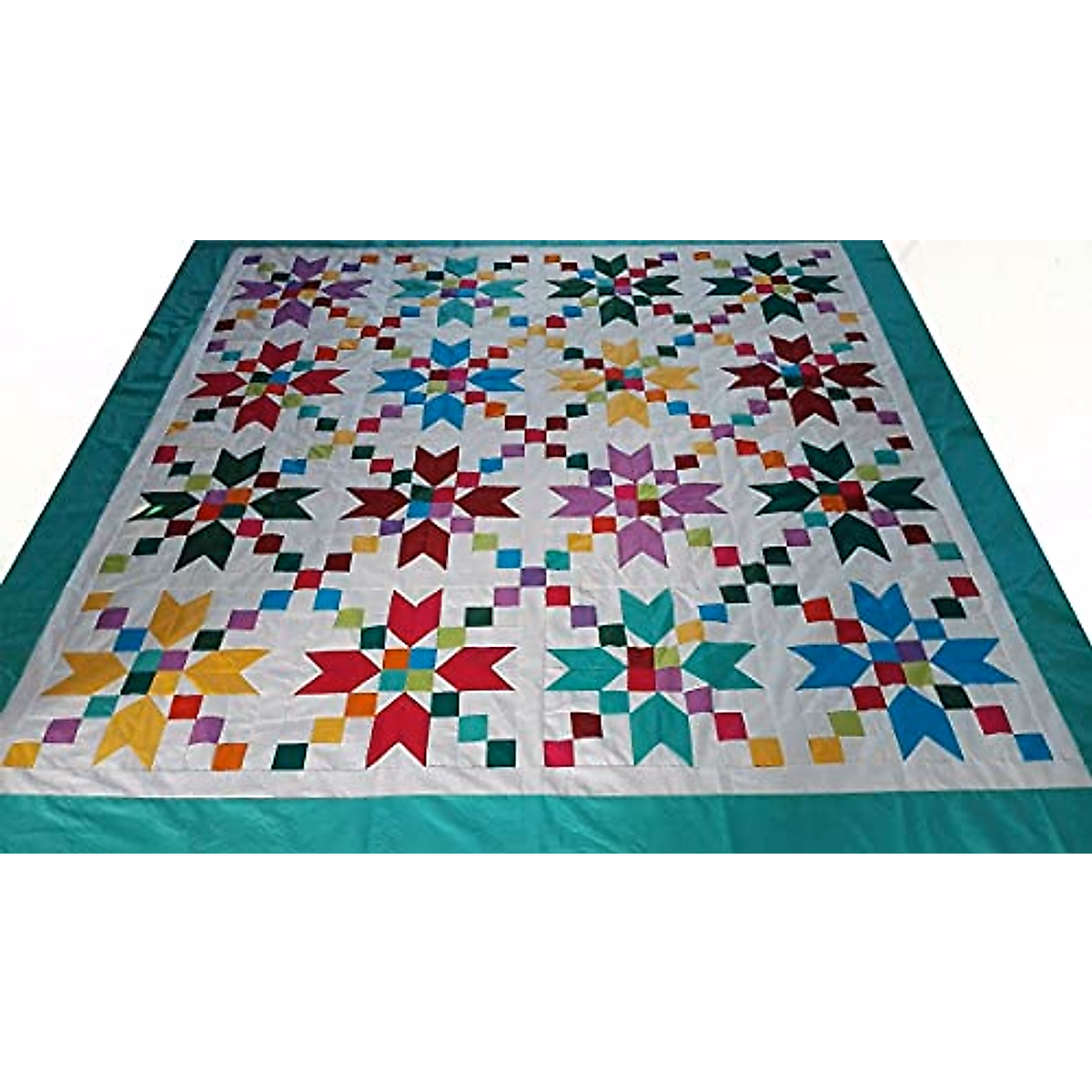 50pcs 8 x 8 inches Multicolor Cotton Fabric Bundle Squares for Quilting Sewing, Precut Fabric Squares for Craft Patchwork