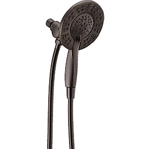 Delta Faucet 4-Spray In2ition Dual Shower Head with Handheld Spray, Oil Rubbed Bronze Shower Head with Hose, Showerheads & Handheld Showers, Handheld Shower Heads, Venetian Bronze 58499-RB