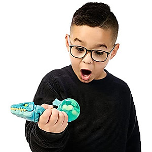 Heroes of Goo Jit Zu Jurassic World Hero Pack, Mosasaurus, 4.5" Long - Stretchy, Squishy Dinosaur Figure with Chomp Attack Action and Unique goo Filling.