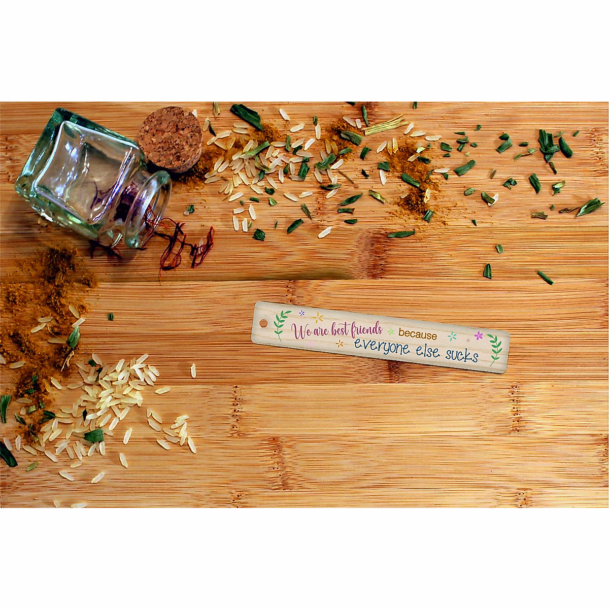 KYBELEBOHO - We are Best Friends Because Everyone Else Sucks - Wooden Bookmarks - Sign Gift - Bookmarks for Book Lovers - Book Markers for Women