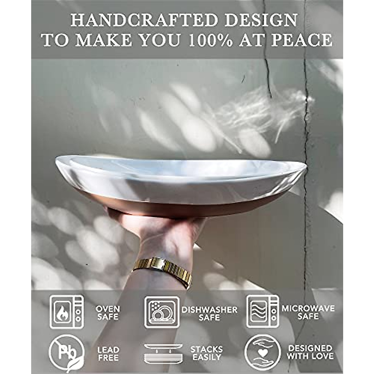 Mora Ceramic Large Serving Bowls- Set of 2 Oval Platters for Entertaining. Modern Kitchen Dishes for Dinner, Fruit, Salad, Turkey, etc. Oven, Dishwasher Safe, 55 / 35 oz, 13.5" / 11.8" - Vanilla White