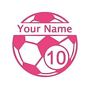 Custom Soccer Vinyl Decal - Fútbol Bumper Sticker, for Tumblers, Laptops, Car Windows - Pick Your Players Name, Number, Size and Color