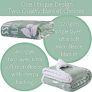 FILO ESTILO Sister Blankets from Sister Birthday Gifts from Sister, from Big, Little, Twin or Older Sister, Love You Sister Sentimental Gift for Sister from Sister 60x50 Inches (Sage Green, Sherpa)