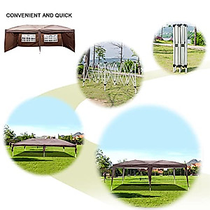 Outvita 10x20ft Ez Pop Up Canopy, Portable Instant Canopy Tent with 4 SideWalls for Outdoor Events, Party, Wedding, Birthday,Graduation