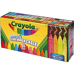 Crayola® Washable Sidewalk Chalk, Assorted Colors, Pack Of 64 Pieces