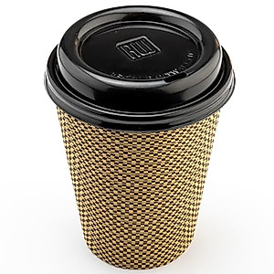 Restaurantware LIDS ONLY: Restpresso Coffee Cup Lids For 4 Ounce Cups 500 Disposable Paper Cup Lids - Cups Sold Separately Elevated Drinking Spout Gray Plastic Hot Cup Lids Air Flow Vent