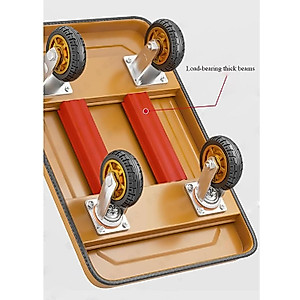Platform Truck Small Platform Truck Steel Folding Push Cart Flat Handtruck Load 330 Lbs Moving Dolly Cart Portable Platform Hand Truck Reliable