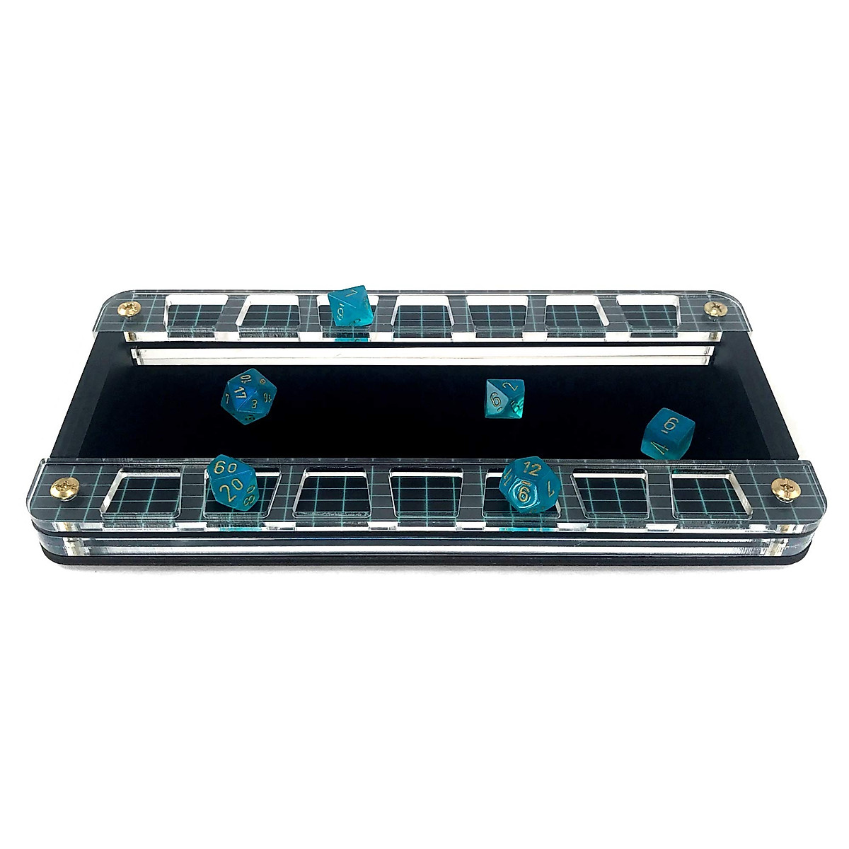 C4Labs Deluxe Dice Tray and Dice Tower - Synthwave (Dice Tray and Tower Bundle)