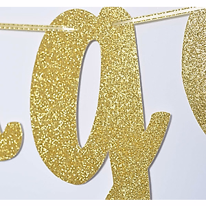 Drop Your Panties Glitter Gold Banner, Lingerie Shower Banner, Bachelorette Party Decorations (Gold)