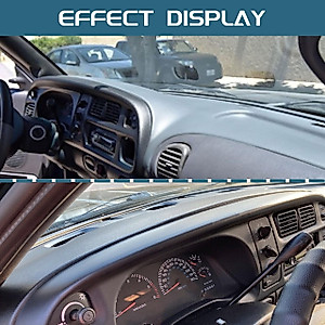 KUAFU Dash Replacement Compatible with 1998 1999 2000 2001 2002 Dodge Ram 1500 2500 3500 Dash Panel Dash Top Dashboard Replacement (Dark Gray)