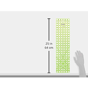 Omnigrid Non-Slip quilter's Ruler, 6" x 24", Neon Green