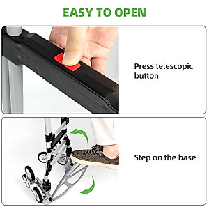 180lbs Stair Climbing Cart Hand Truck - Stairs Climber Cart for Groceries with Adjustable Handle Lightweight Folding Stair Climbing Dolly Cart Stair Climber Dolly for Shopping, Moving & Office