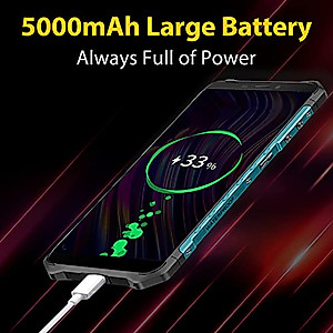 Ulefone Armor X9 Pro Rugged Smartphone, 4GB+64GB Unlocked Cell Phones, 13MP +5MP+2MP, 5.5 inch Screen, Android 11 Helio Octa-core, Military Grade Smartphone, Face ID, NFC, WiFi (Black)