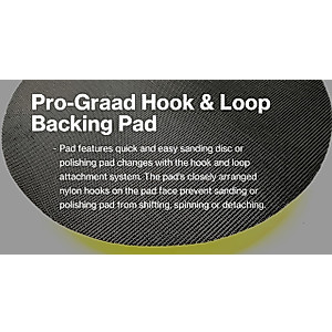 Pro-Graad 7" Hook and Loop Backing Plate for Sanding, Polishing Buffering Pads, Backer Pad with 5/8”-11 (5/8 inch TPI), 7 inch Backup Pad for Angle Grinder Drill Polisher Buffer