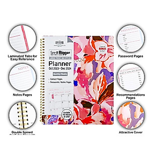 PlanAhead See IT Bigger April 2024 - June 2025 Monthly/Weekly Large Planner 8.5" x 11"and SUHEYLA Twin Fluresten Pen