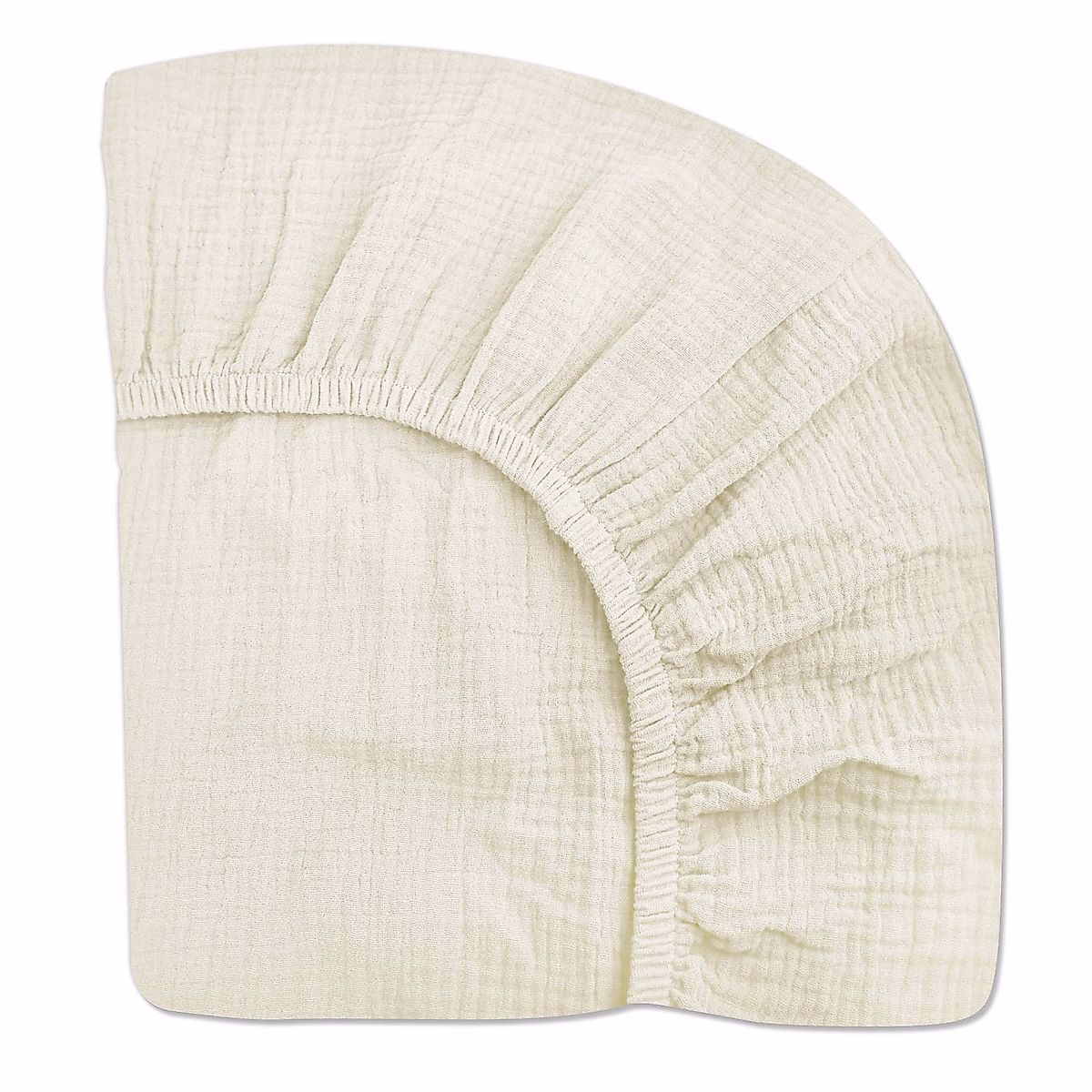 Crib Sheets for Boys Girl, Fitted Baby Toddler Bed Sheets 28" x 52", Neutral Muslin Cotton Crib Mattress Bedding Soft and Breathable Comfort(Pale Yellow)