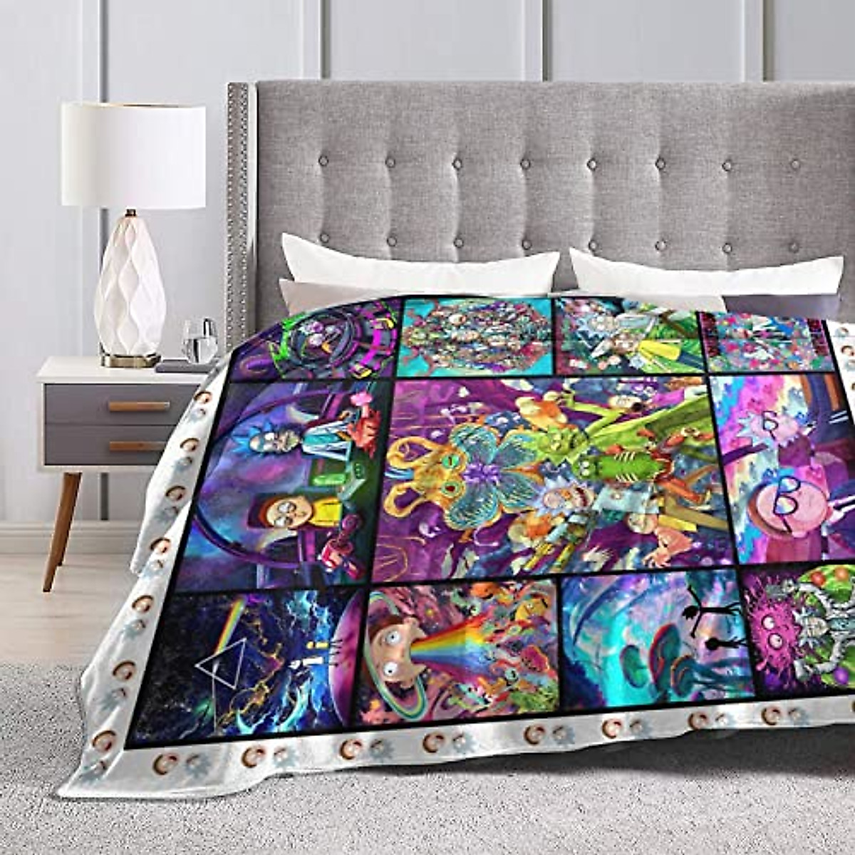 Flannel Fleece Blanket Super Soft Lightweight Plush Throw Blanket for Bed Chair Sofa Couch Living Room 50"x40"