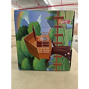 FUQUN Treehouse Accessories for Kids,Pulley with Bucket Cable, Kids Playhouse Accessories, Pulleys for Kids, Pirate Ship Accessories Outdoor, Playhouse Game Accessories, Bucket for Treehouse (Blue)