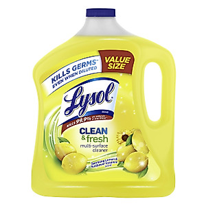Lysol Clean Fresh MultiSurface Cleaner Sunflower, (Pack of 1), Lemon, 90 Fl Oz