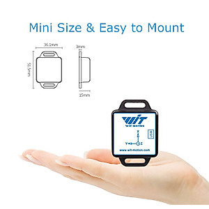 [Bluetooth 5.0 Accelerometer+Inclinometer] WT901BLECL MPU9250 High-Precision 9-axis Gyroscope+Angle(XY 0.2° Accuracy)+Magnetometer Compass with Kalman Filter, Low-Power 3-axis AHRS IMU Tilt Sensor