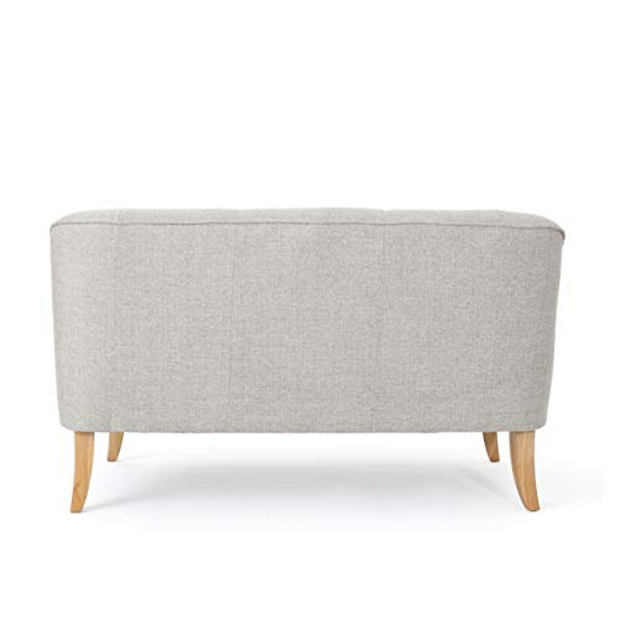 Christopher Knight Home Justus Mid-Century Modern Fabric Loveseat, Beige / Natural