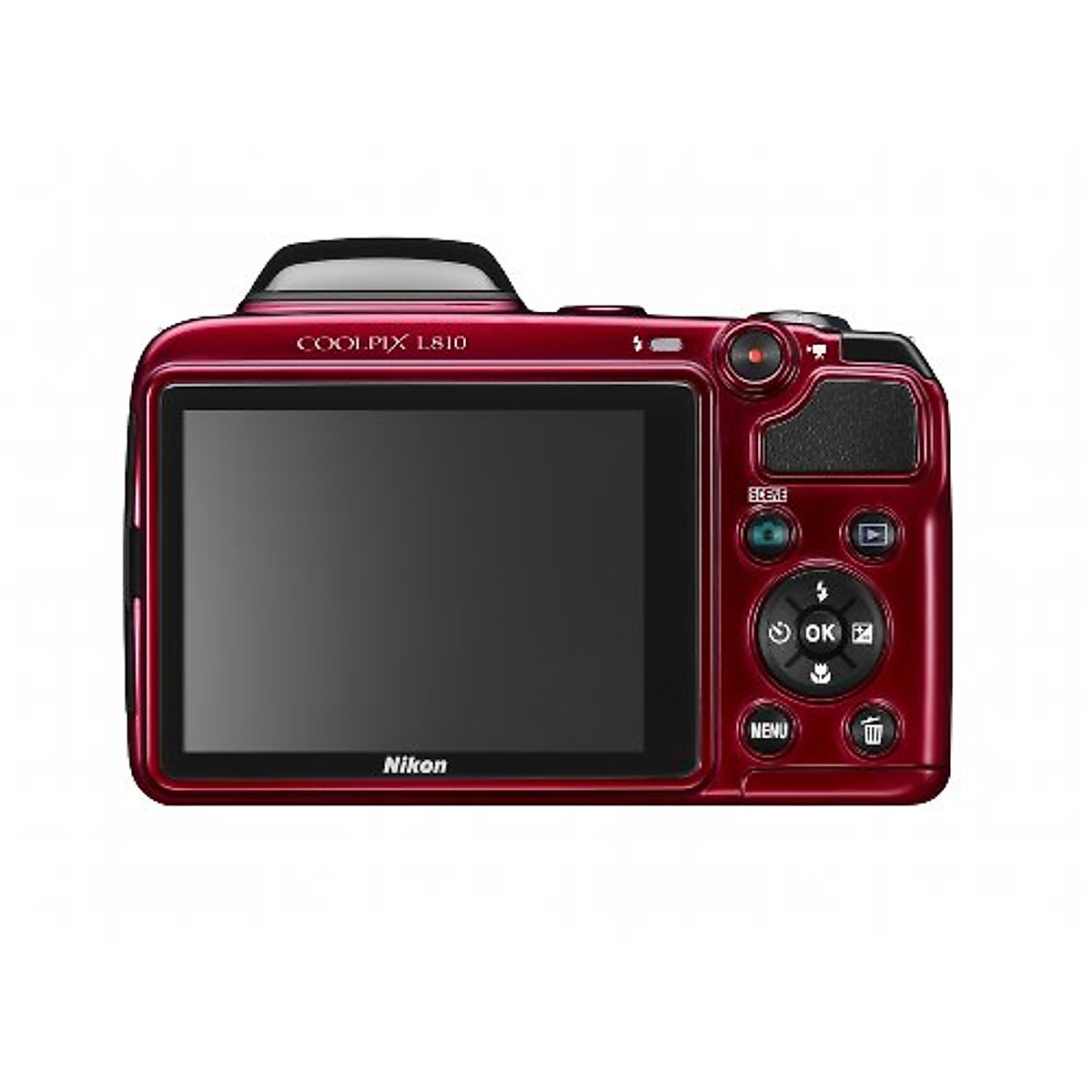 Nikon COOLPIX L810 16.1 MP Digital Camera with 26x Zoom NIKKOR ED Glass Lens and 3-inch LCD (Red) (OLD MODEL)