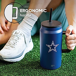 Simple Modern Officially Licensed NFL 40oz Tumbler with Handle and Straw Lid | Football Thermos Gifts for Men, Women, Christmas | Trek Collection | Green Bay Packers