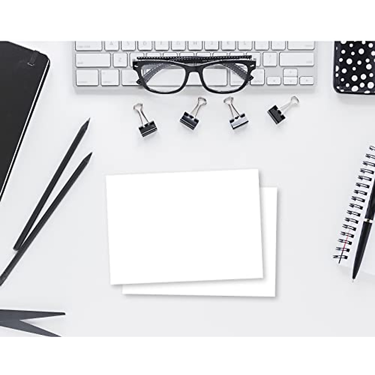 Home Advantage Set of 50 Blank Plain White 5x7 Index Cards, Postcards