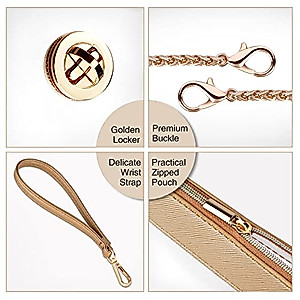 Youshuo Clear Purse for Women Stadium Approved, Clear Crossbody Bag, 2PCS Cute Purses with Chain & Wristlet for Sports Prom Concert Party Present