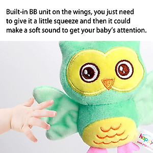 D-KINGCHY Baby Car Seat Toys, Clip on Stroller Toy, Soft Crib Toy, Hanging Plush Rattle Toys for Newborn Infant 0-3 Years Old (Sky Series)