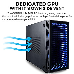 Empowered PC Continuum Mini RGB Gamer Desktop - AMD 8-Core Ryzen 7 7800X3D (~ i9-14900K), 32GB DDR5 RAM, 1TB Gen4 NVMe, RTX 4070, WiFi 6, Windows 11 Home - Tiny Liquid Cooled Gaming Computer