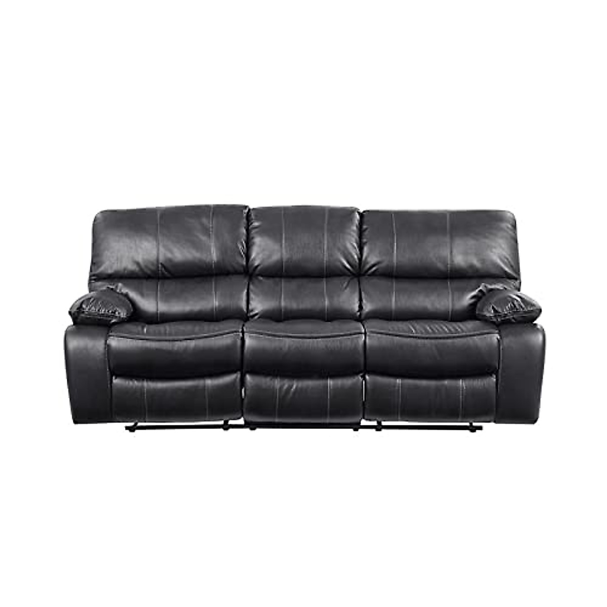 GLOBAL FURNITURE USA Reclining Sofa, Grey/Black