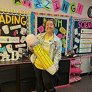 Pencil Earrings Teacher Earrings for Women Girls Handmade Polymer Clay Pencil Earrings for Teachers Hypoallergenic Drop Dangle Earrings Jewelry Gifts (Pencil)1