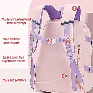 Bunny Backpack, Bunny Backpack for Girls, Bunny Backpack for School, for School Kawaii Girl Backpack (Purple,Large (for Grades 3-6))