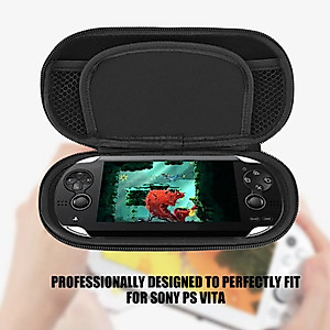 ASHATA Carrying Case for PS Vita,Protective Hard Case Cover for PS Vita,Soft Black Bag Case Soft Protective Case for PS Vita,Travel Carry Cover Case Bag(Black)
