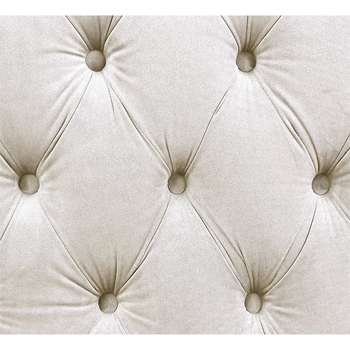 Acme Furniture Velvet Upholstered Sectional Sofa with 4 Pillows, Beige