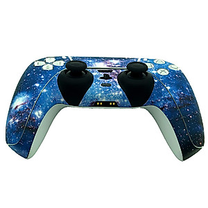 Gebaisi PS5 Controller Skin Sticker for Playstation 5 Cover Wrap Decal Blue Starry Sky