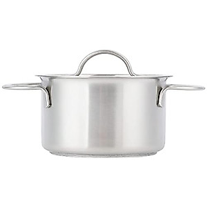 G.E.T. 4-80999 Stainless Steel Stainless Steel Mini Stock Pot with Lid Stainless Steel Specialty Servingware Collection