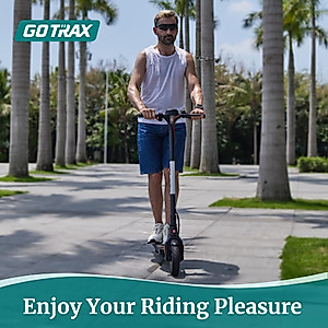 Gotrax APEX MAX Electric Scooter, 8.5" Pneumatic Tires, Max 19 Mile and 18Mph 350W Motor with Rear Single Shock, Bright Headlight and Taillight and Cruise Control, Foldable Escooter for Adult