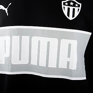 PUMA Mens Striped Badge Crew Neck Short Sleeve Bt Casual Tops Casual - Black - Size XXL