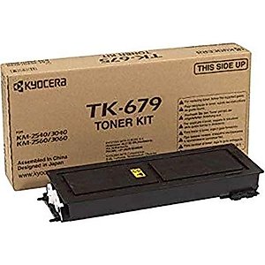 Kyocera 1T02H00CS0 Model TK-679 Black Toner Kit For use with Kyocera KM-2540, KM-2560, KM-3040, KM-3060 and TASKalfa 300i Monochrome Multifunctional Printers; Up to 20000 Pages Yield at 5% Coverage