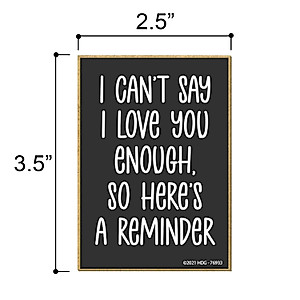 Honey Dew Gifts, I Can't Say I Love You Enough So Here's a Reminder, 3.5 Inches by 2.5 Inches, Locker Decorations, Refrigerator Magnets, Fridge Magnets, Decorative Magnets, Sayings Magnets
