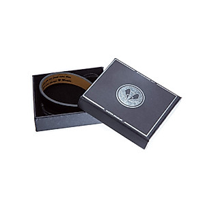 Swanky Badger NEW Personalized Bracelet – Leather, Sliding Knot (Black Message)