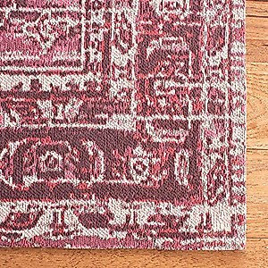 SAFAVIEH Classic Vintage Collection Runner Rug - 2'3" x 8', Fuchsia, Oriental Medallion Distressed Design, Non-Shedding & Easy Care, Ideal for High Traffic Areas in Living Room, Bedroom (CLV113R)